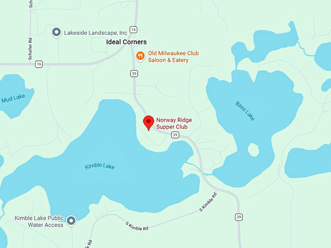 16. norway ridge supper club map