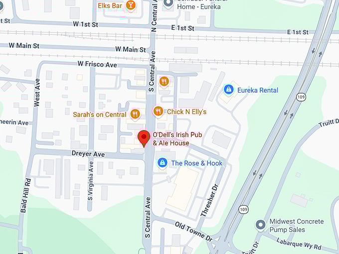 16. o'dell's irish pub & ale house map