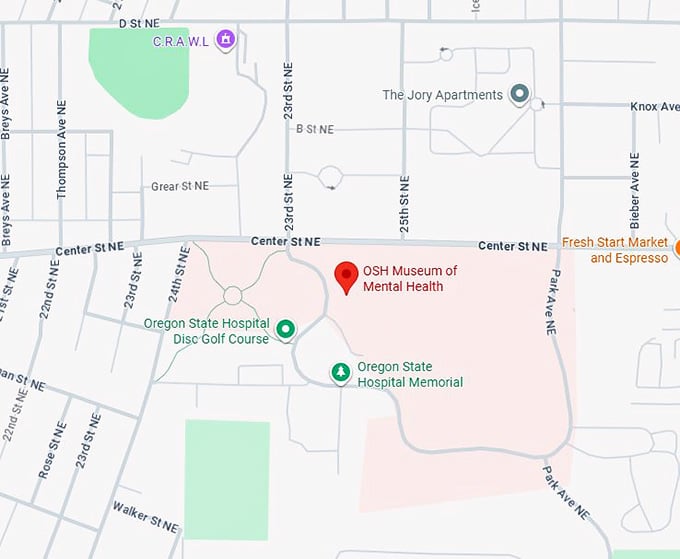 16. osh museum of mental health map