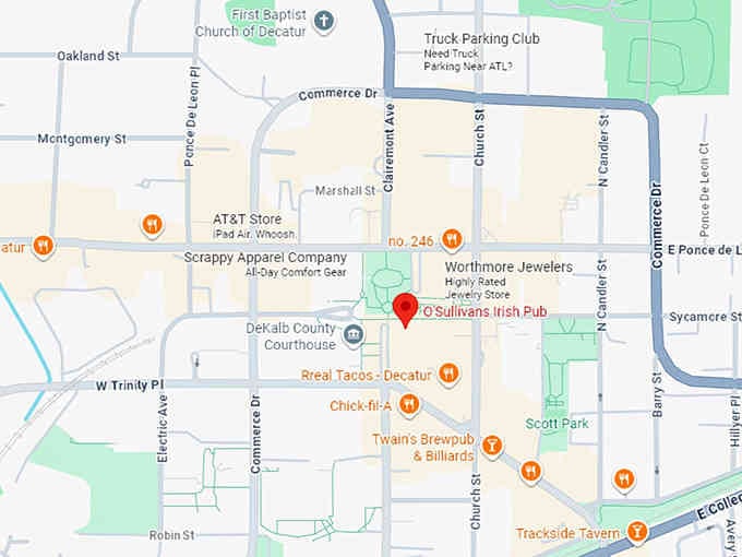16. o'sullivans irish pub map