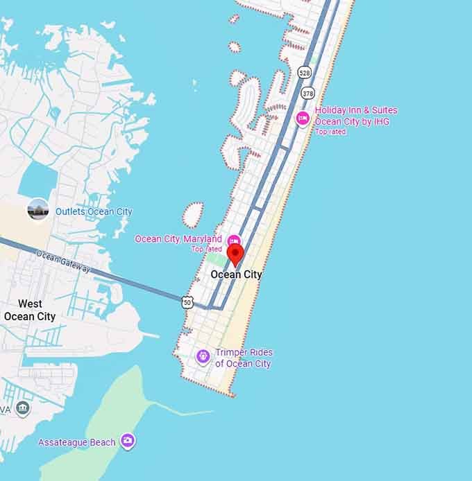 16. ocean city, md map