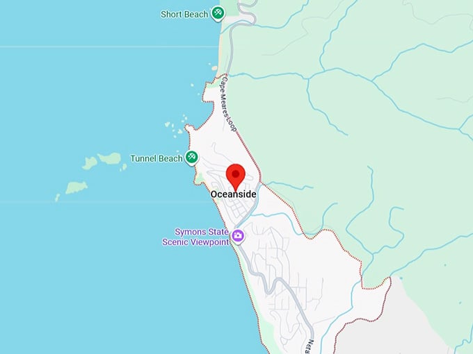 16. oceanside, or map