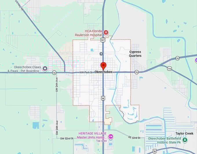 16. okeechobee, fl map