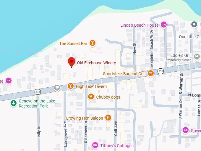 16. old firehouse winery map