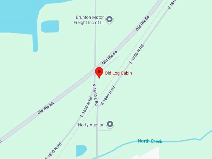 16. old log cabin's map