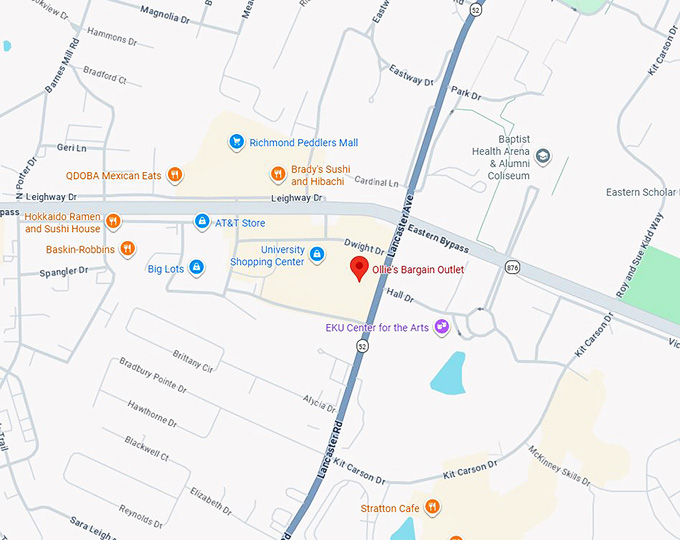16. ollie's bargain outlet map