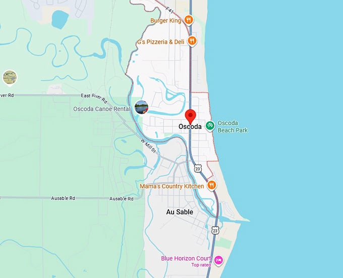 16. oscoda township, mi map