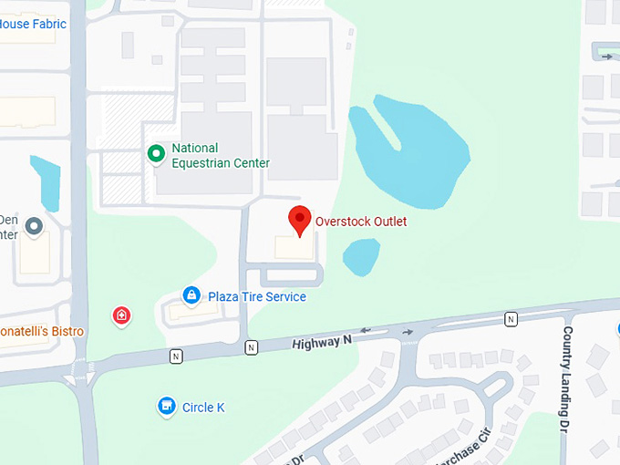16. overstock outlet map