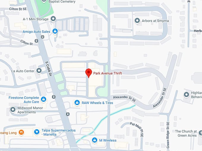 16. park avenue thrift map