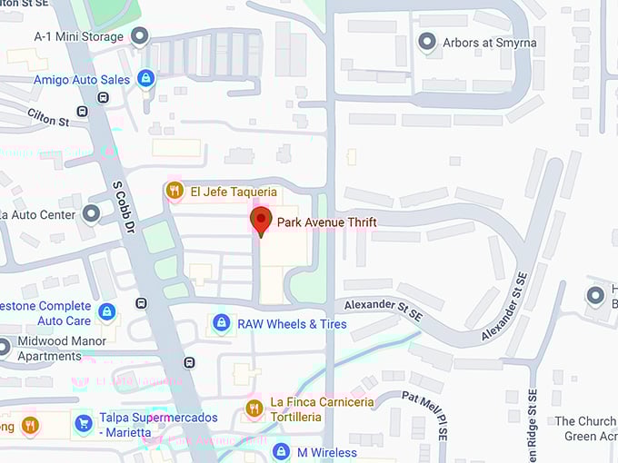 16. park avenue thrift map