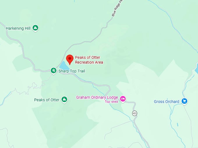 16. peaks of otter recreation area map