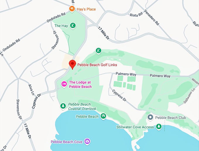 16. pebble beach golf links map