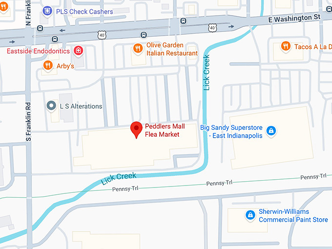 16. peddlers mall flea market map