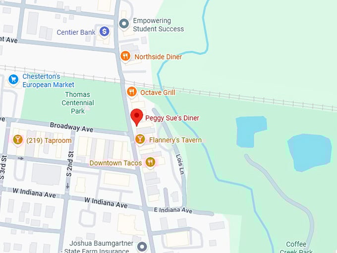 16. peggy sue's diner map