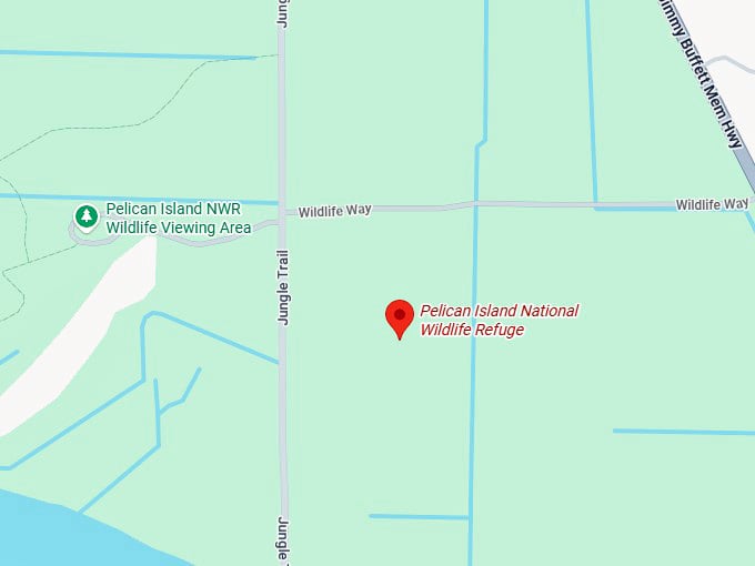 16. pelican island national wildlife refuge map