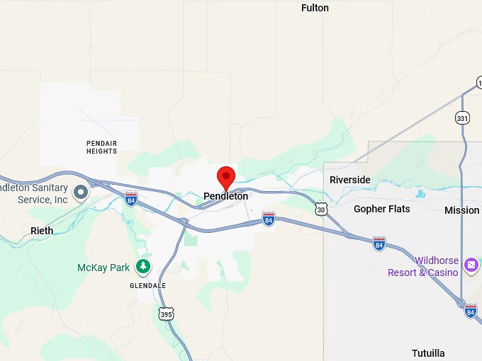 16. pendleton or map