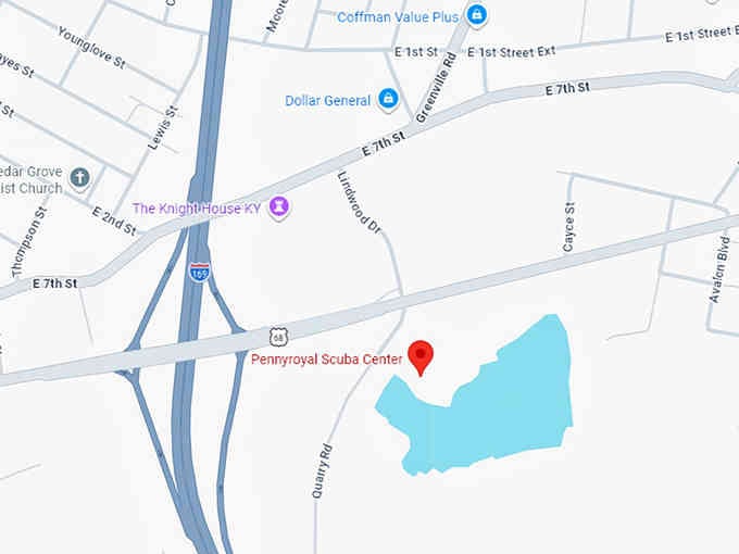 16. pennyroyal scuba center map