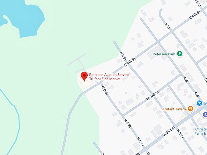 16. petersen auction service trufant flea market map