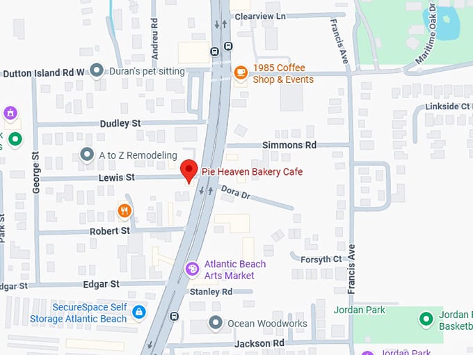 16. pie heaven bakery cafe map