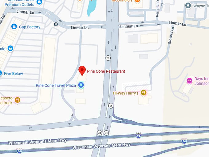 16. pine cone restaurant map