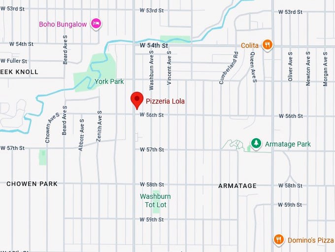 16. pizzeria lola's map