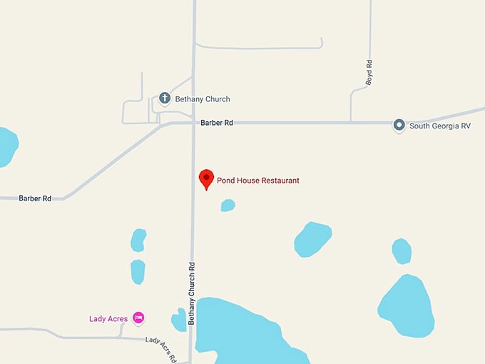 16. pond house restaurant map