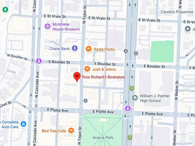 16. poor richard's bookstore map