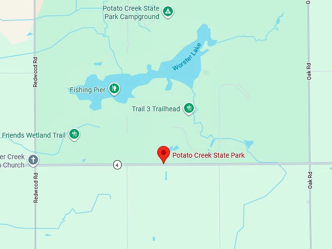 16. potato creek state park map