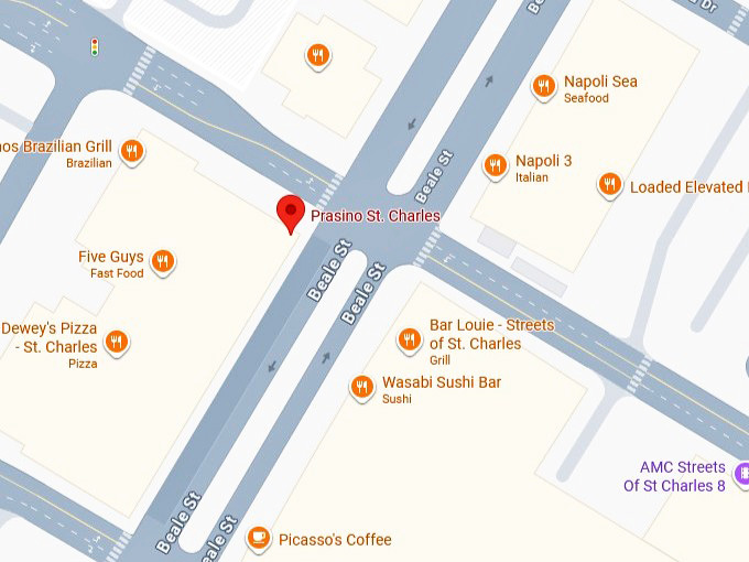 16. prasino st. charles' map