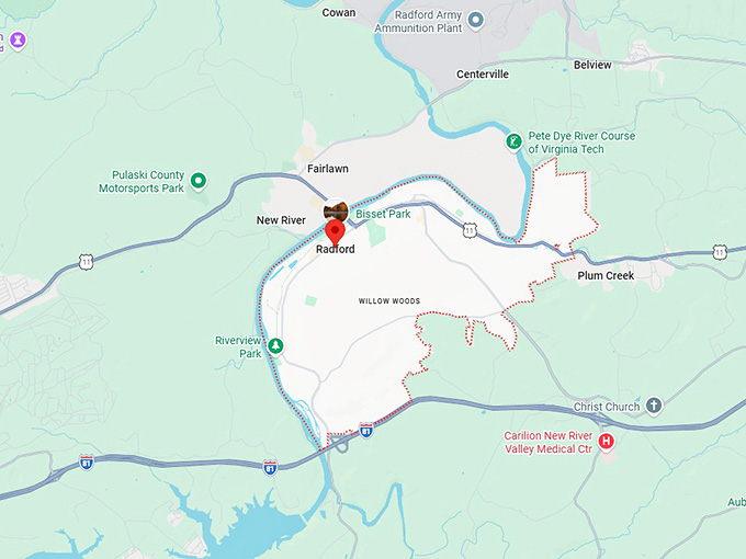 16. radford map