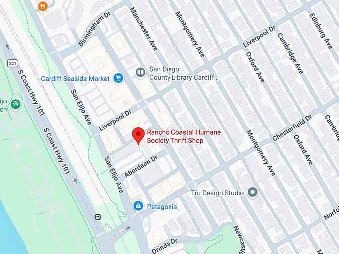 16. rancho coastal humane society thrift shop map