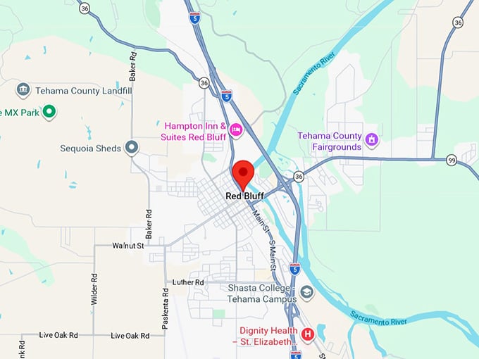 16. red bluff ca map