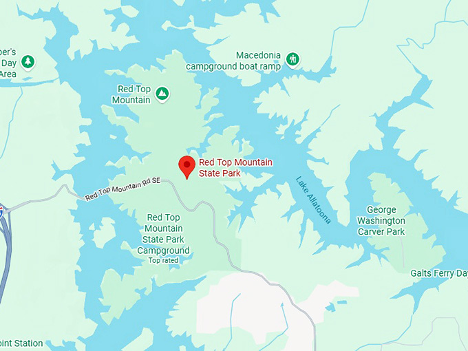 16. red top mountain state park map