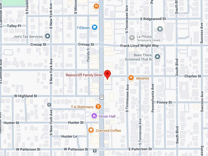 16. reececliff family diner map