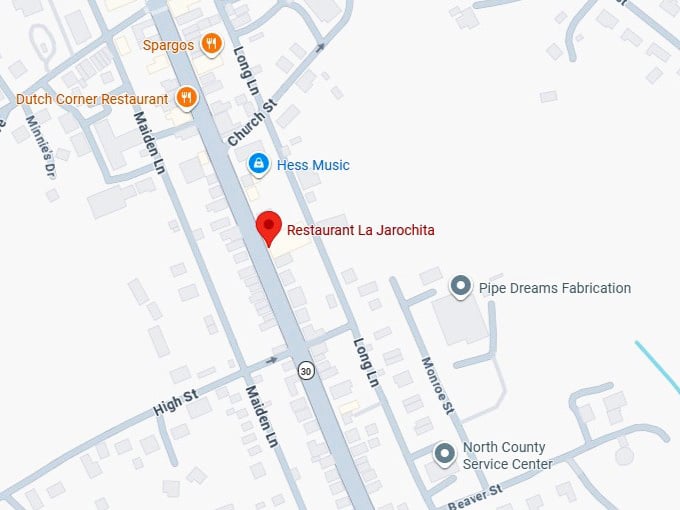 16. restaurant la jarochita's map