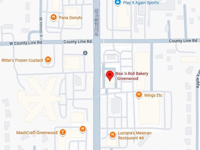 16. rise 'n roll bakery's map