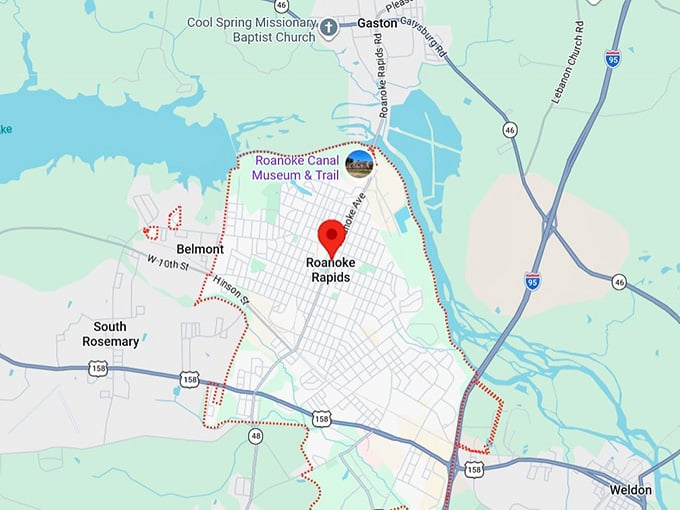 16. roanoke rapids, nc map