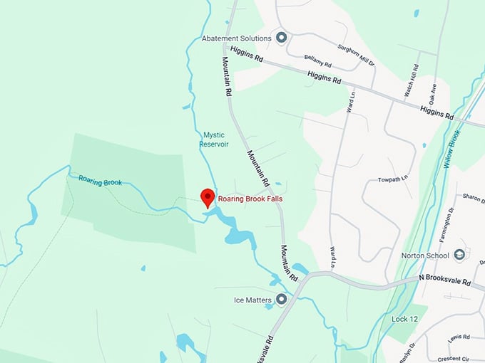 16. roaring brook falls map