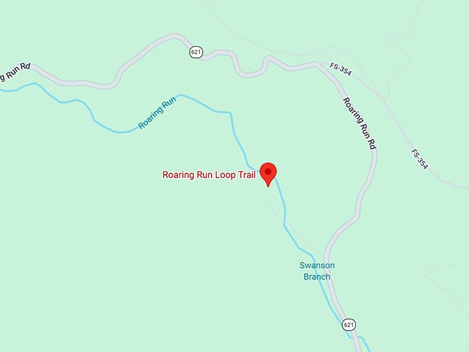 16. roaring run loop trail map