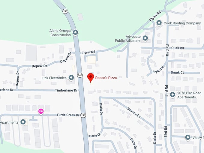 16. rocco's pizza map
