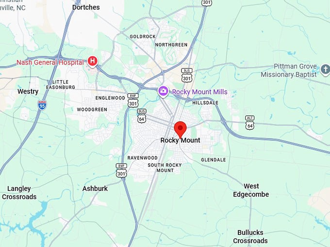 16. rocky mount nc map