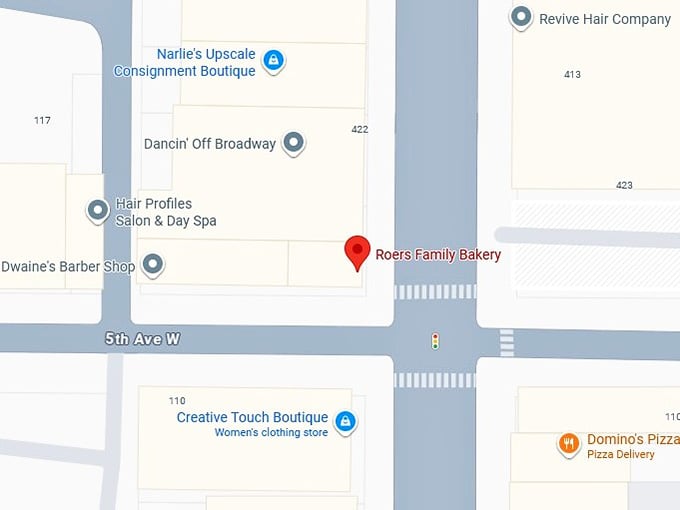 16. roers family bakery's map