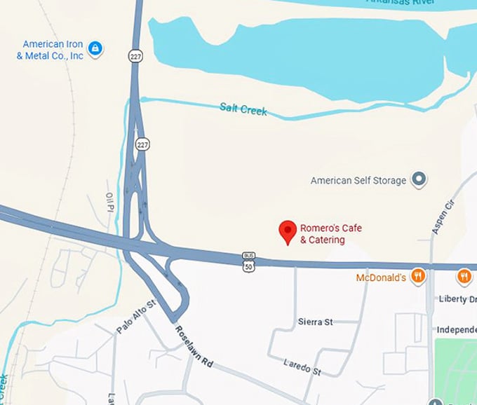 16. romero's cafe & catering map