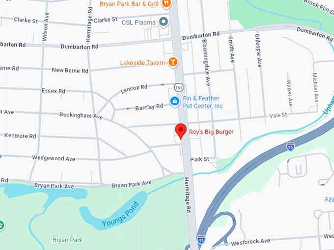 16. roy's big burger map