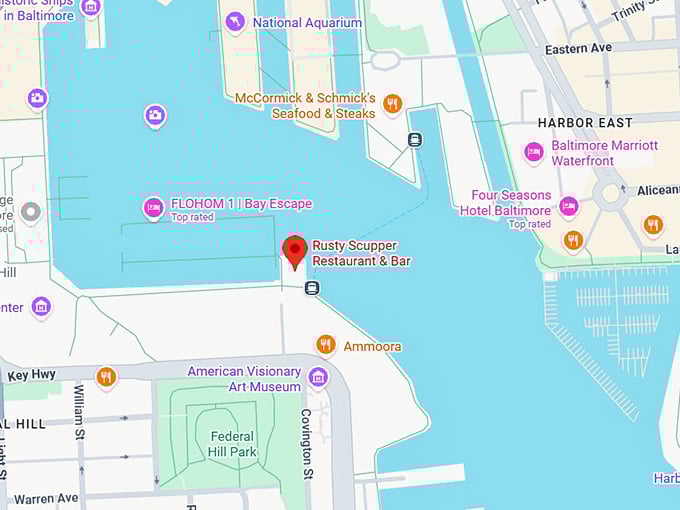 16. rusty scupper restaurant & bar map