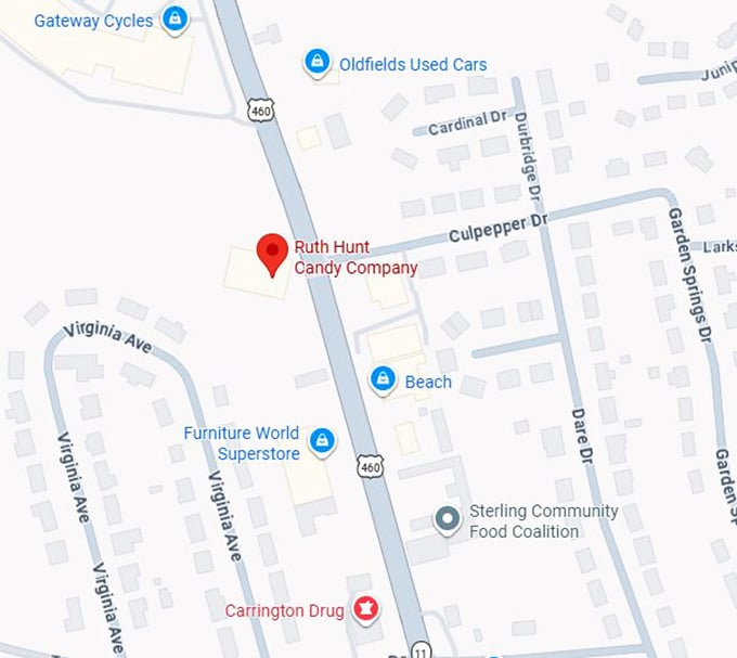 16. ruth hunt candy company map