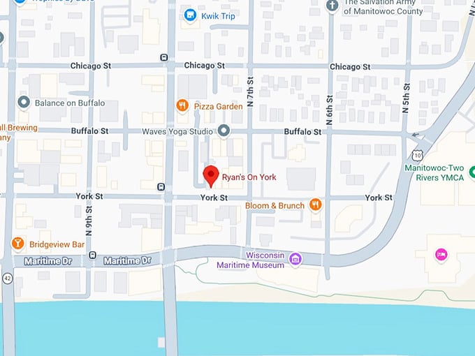 16. ryan's on york map