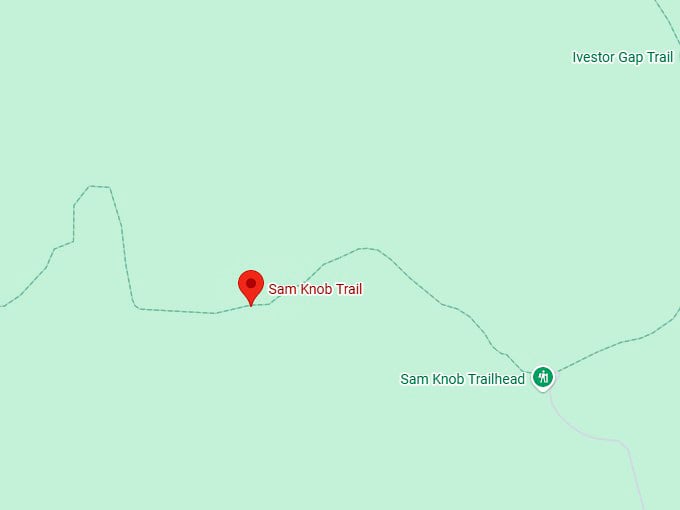 16. sam knob trail map