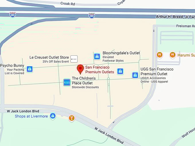 16. san francisco premium outlets map