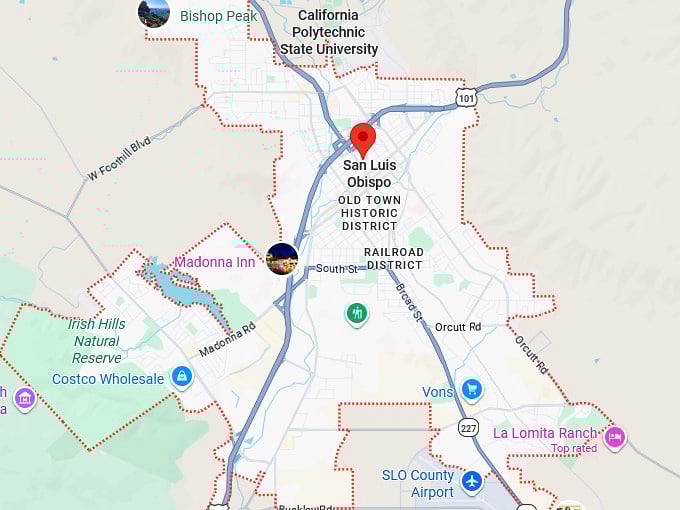 16. san luis obispo map
